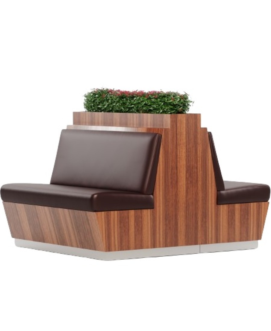 Booth Simples Duplo com Floreira | VEOM Mobili